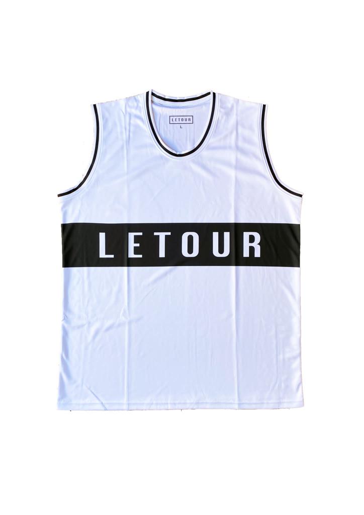 DIG 5 Singlet (White N Black) – Letour Tennis